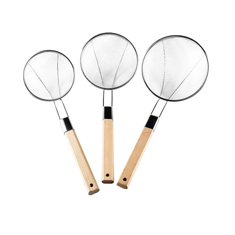 Stainless Steel Food Strainer for Frying Pans, Boilers, Pasta with ...