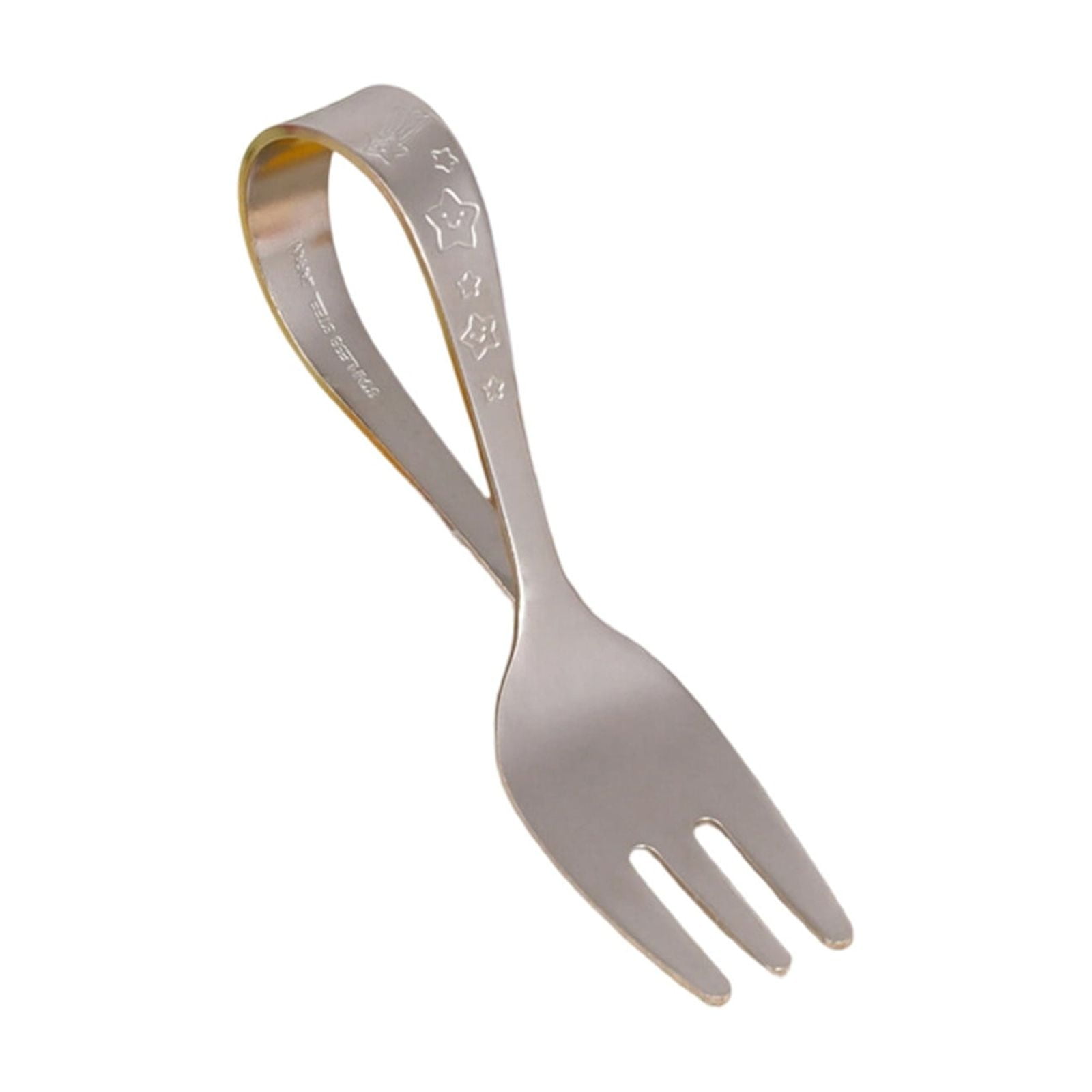 Stainless Steel Fork and Spoon Set, Ergonomic Cutlery for Self-Feeding ...