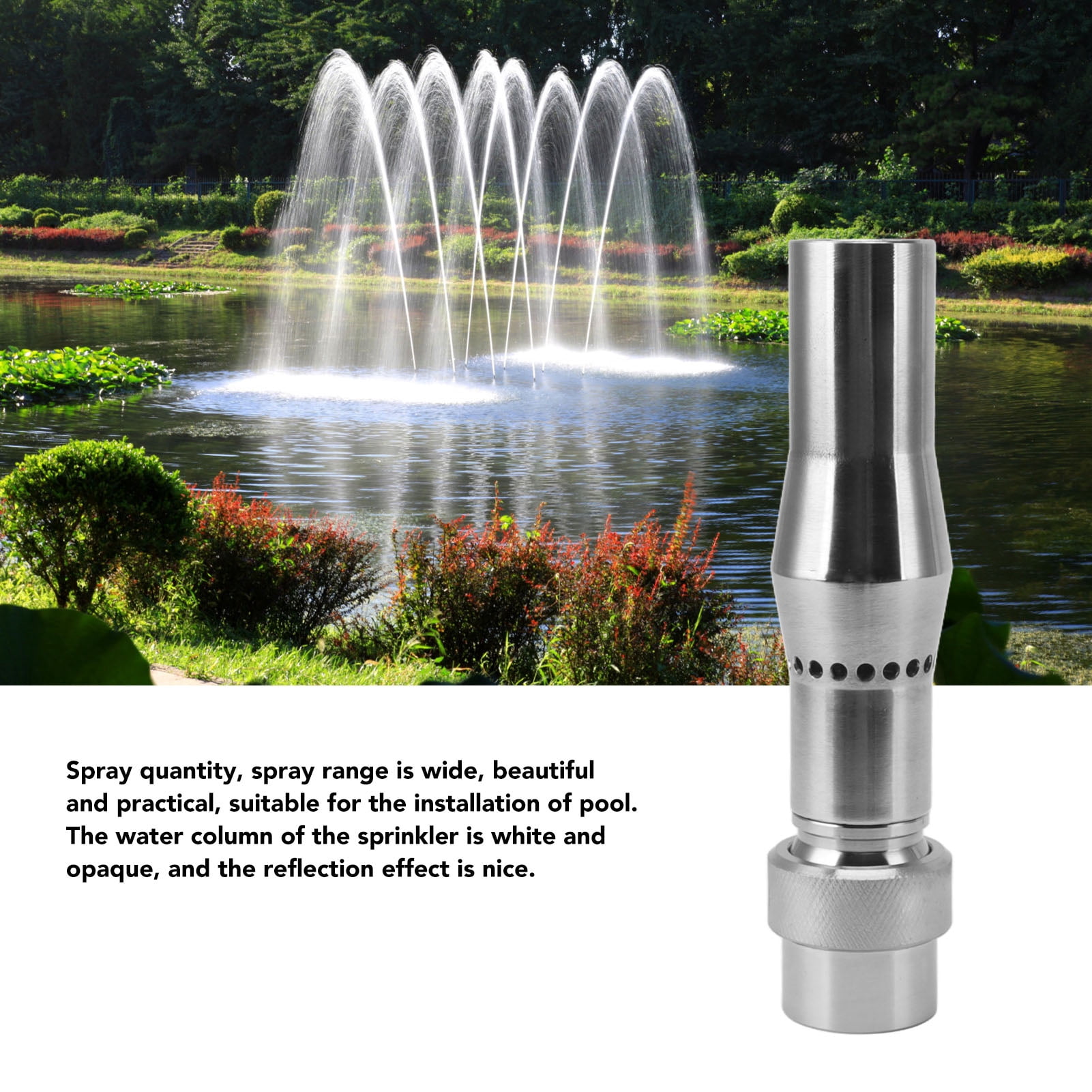 Stainless Steel Fountain Head, Adjustable Multi,Stream Nozzle For ...