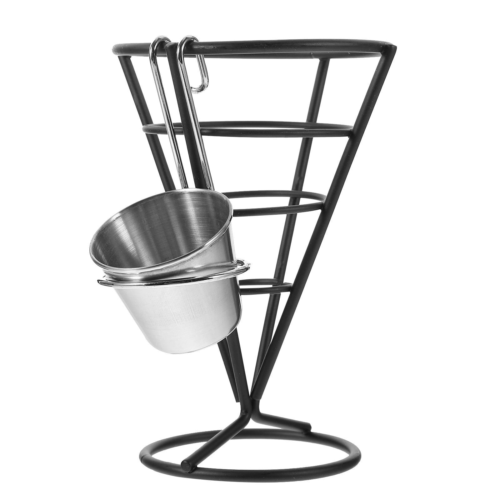 Stainless Steel French Fries Rack Hanging Single Cup Conical Chicken ...