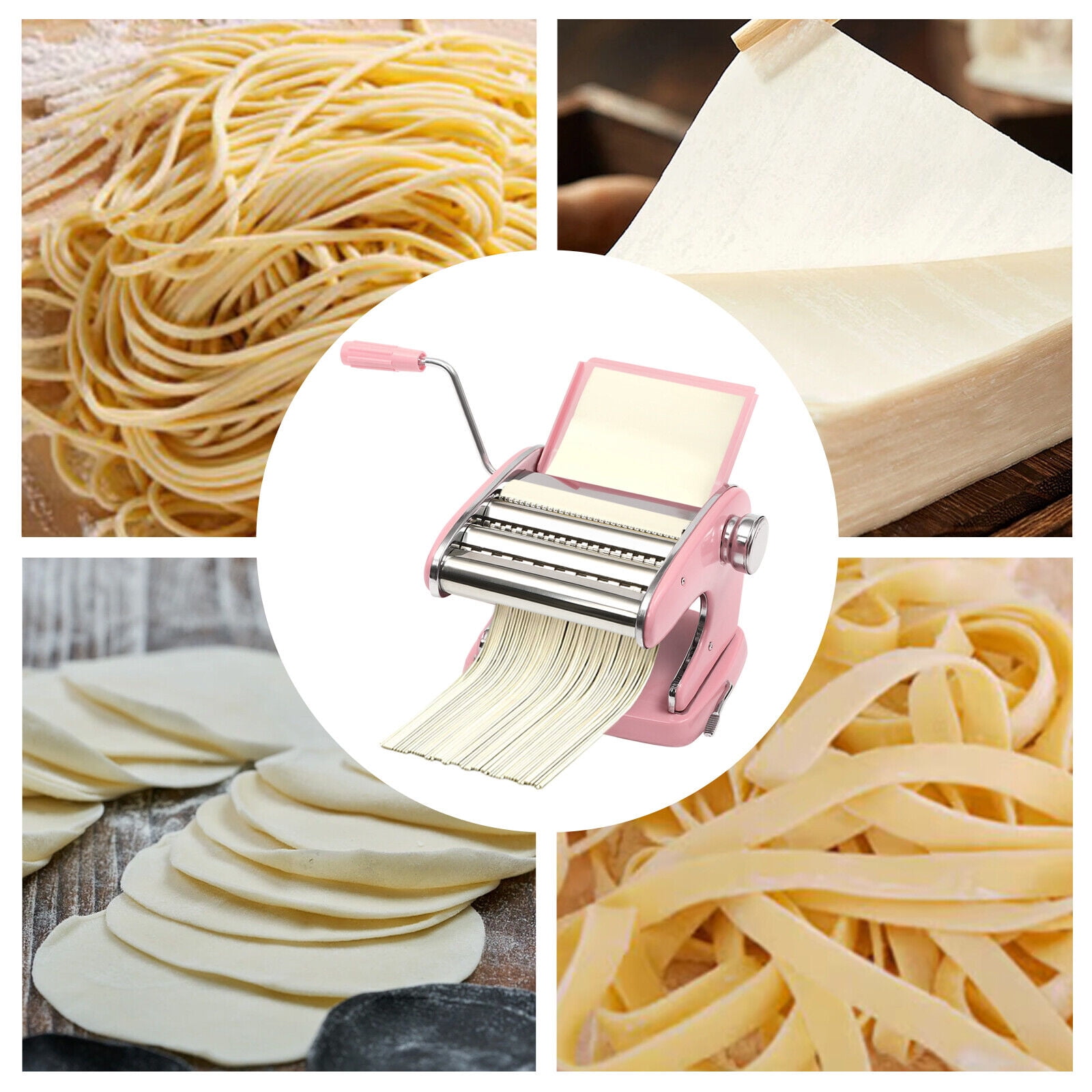 Stainless Steel Fresh Pasta Noodle Maker Roller & Cutter Manual Hand ...