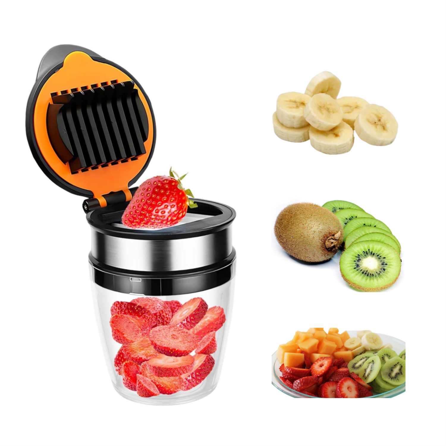 Stainless Steel Fruit Slicer, Dingrich 4.13X2.36 inch Red Date Slicer ...