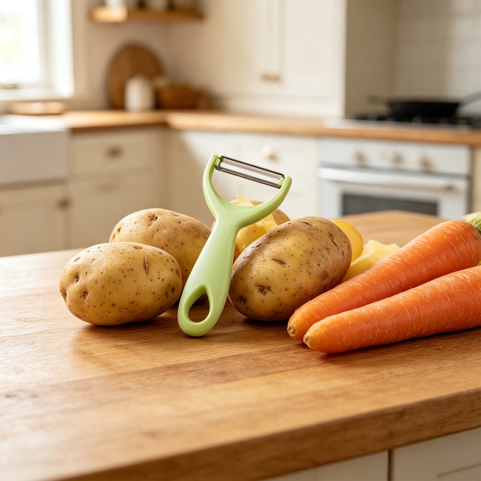 Stainless Steel Fruit Vegetable Peeler, Ergonomic Y Shape Potato Apple ...