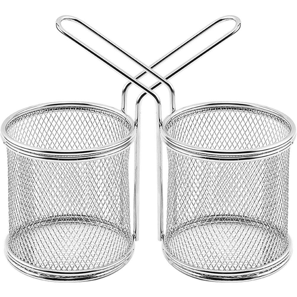 Stainless Steel Frying Basket Reusable Metal Colander Mesh Strainer ...