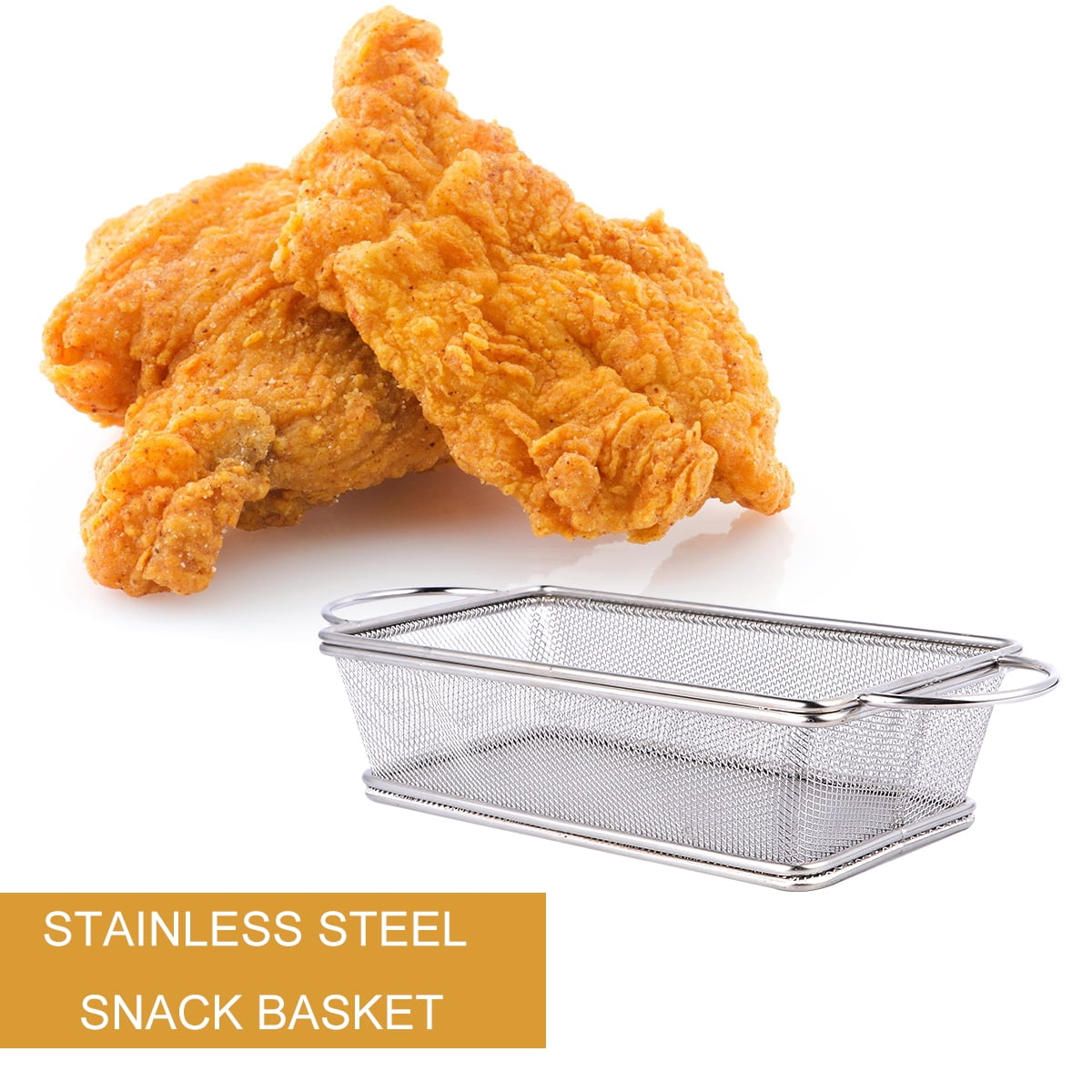 Stainless Steel Frying Basket Snack Basket Strainer Food Colander Fry ...