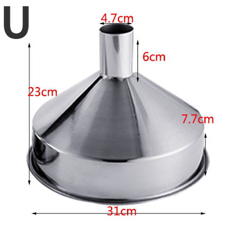 Stainless Steel Funnel Large for 304 with filter household wine and oil ...