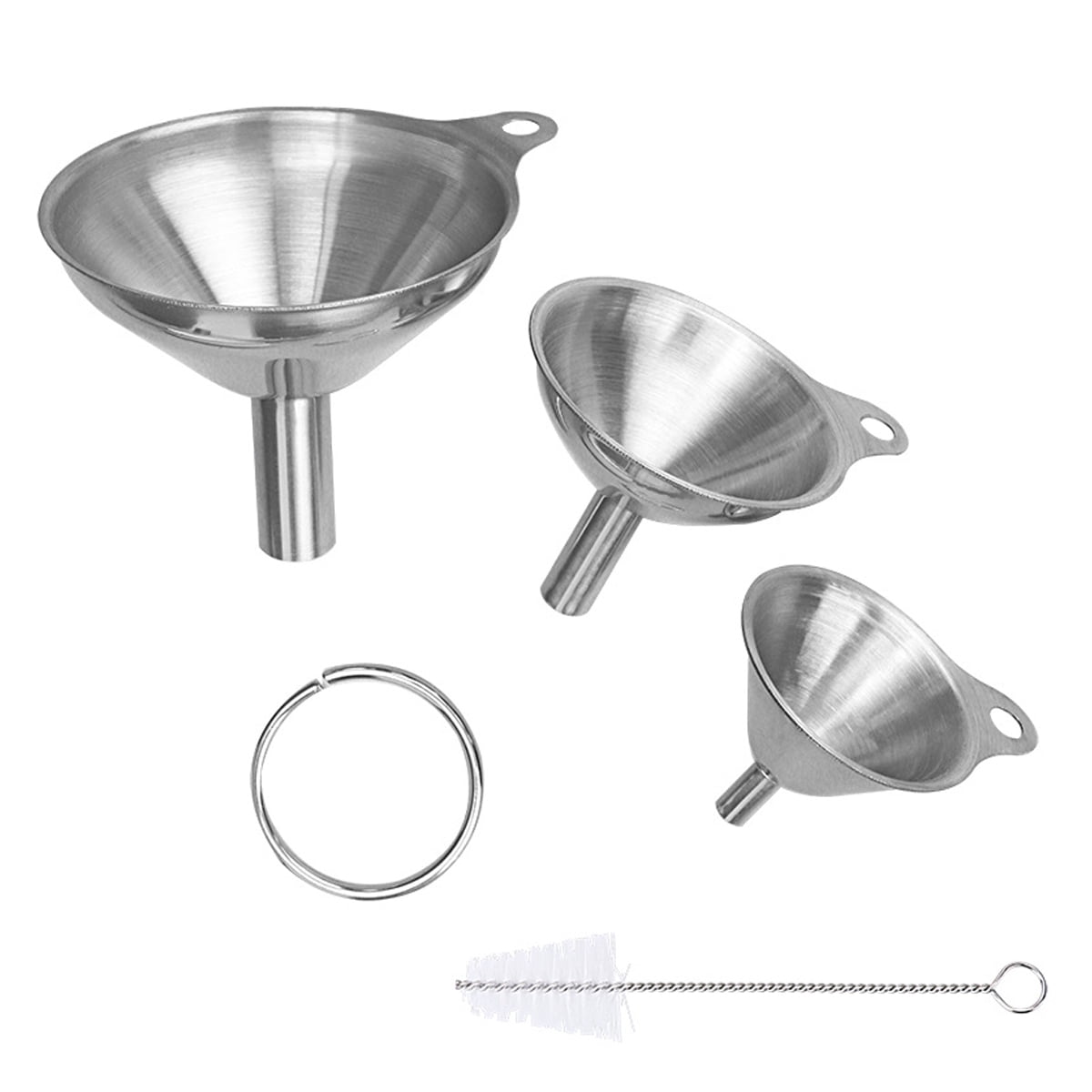 Stainless Steel Funnel Set, 3 Piece Stainless Steel Small Funnel, Stackable Small Funnel With ...