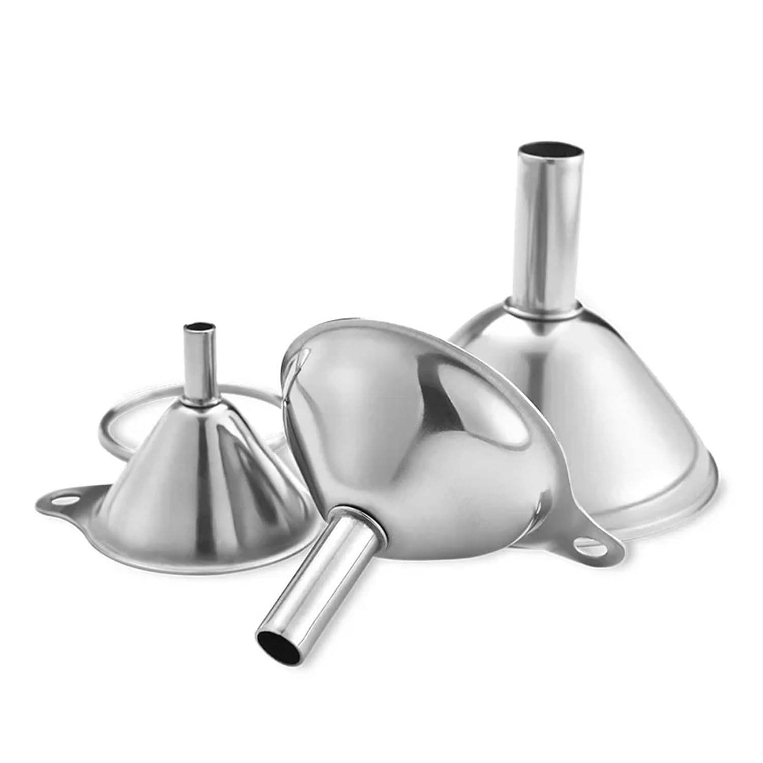 Stainless Steel Funnel Three-Piece Set Mini Funnel Oil Spill Wine Spill ...