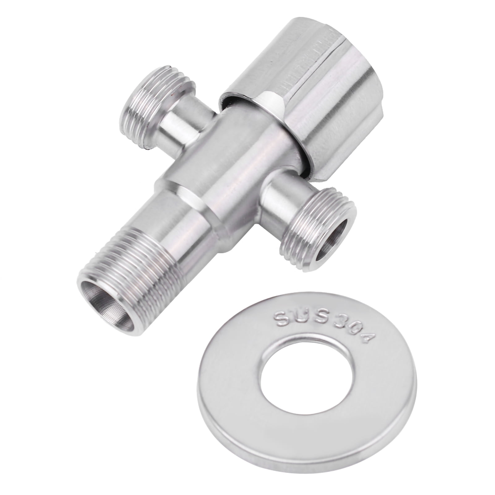Stainless Steel G1/2' Bathroom Kitchen Faucet Angle Valve - Water Stop ...