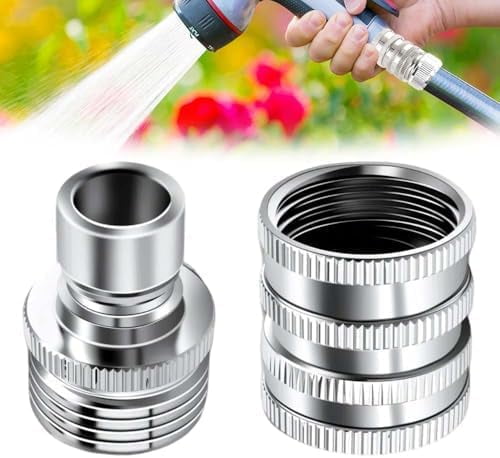 Stainless Steel Garden Hose Quick Connect Fittings Set, 3/4 Inch Garden ...