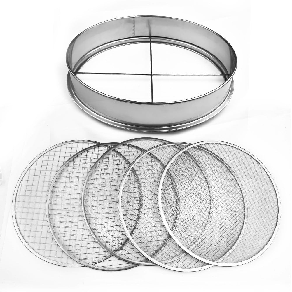 Stainless Steel Garden Potting Bonsai Compost Soil Sieve with 5 Filters ...