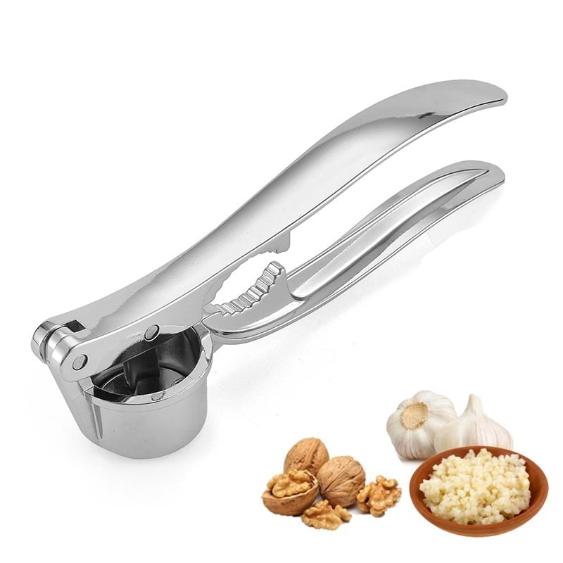 Stainless Steel Garlic Press 4 in 1 Mincer Tool, Nut Crackers, Bottle ...