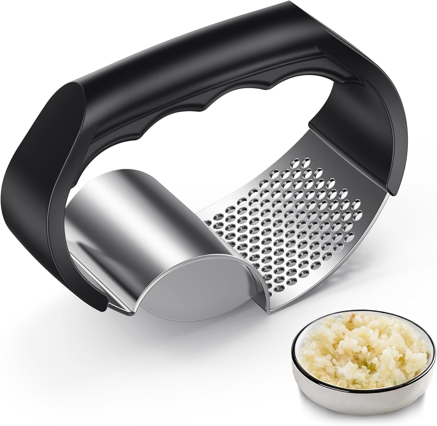 Stainless Steel Garlic Press Rocker | 2-in-1 Garlic Crusher & Slicer ...