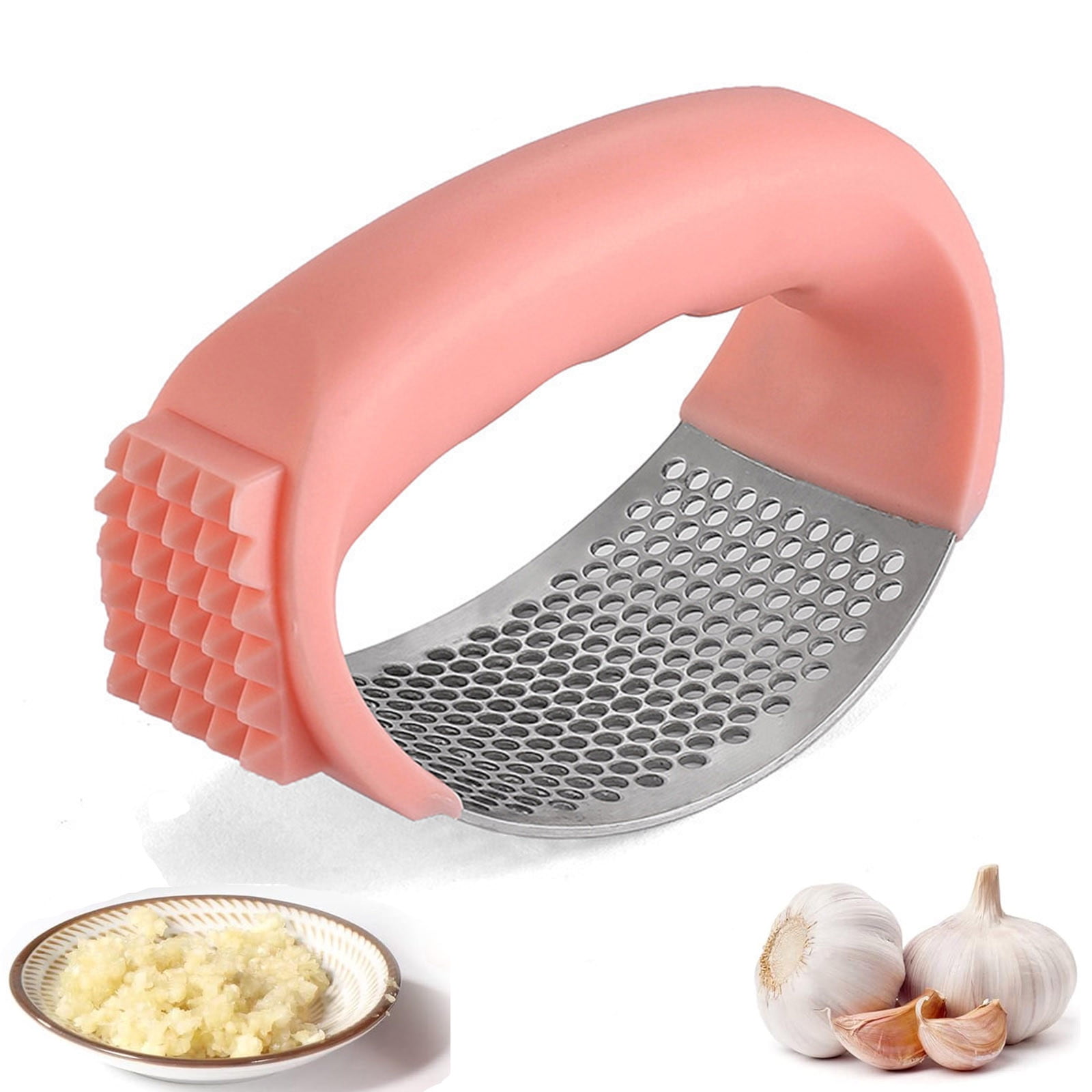 Stainless Steel Garlic Press Rocker,Onion Slicer and Vegetable Chopper ...