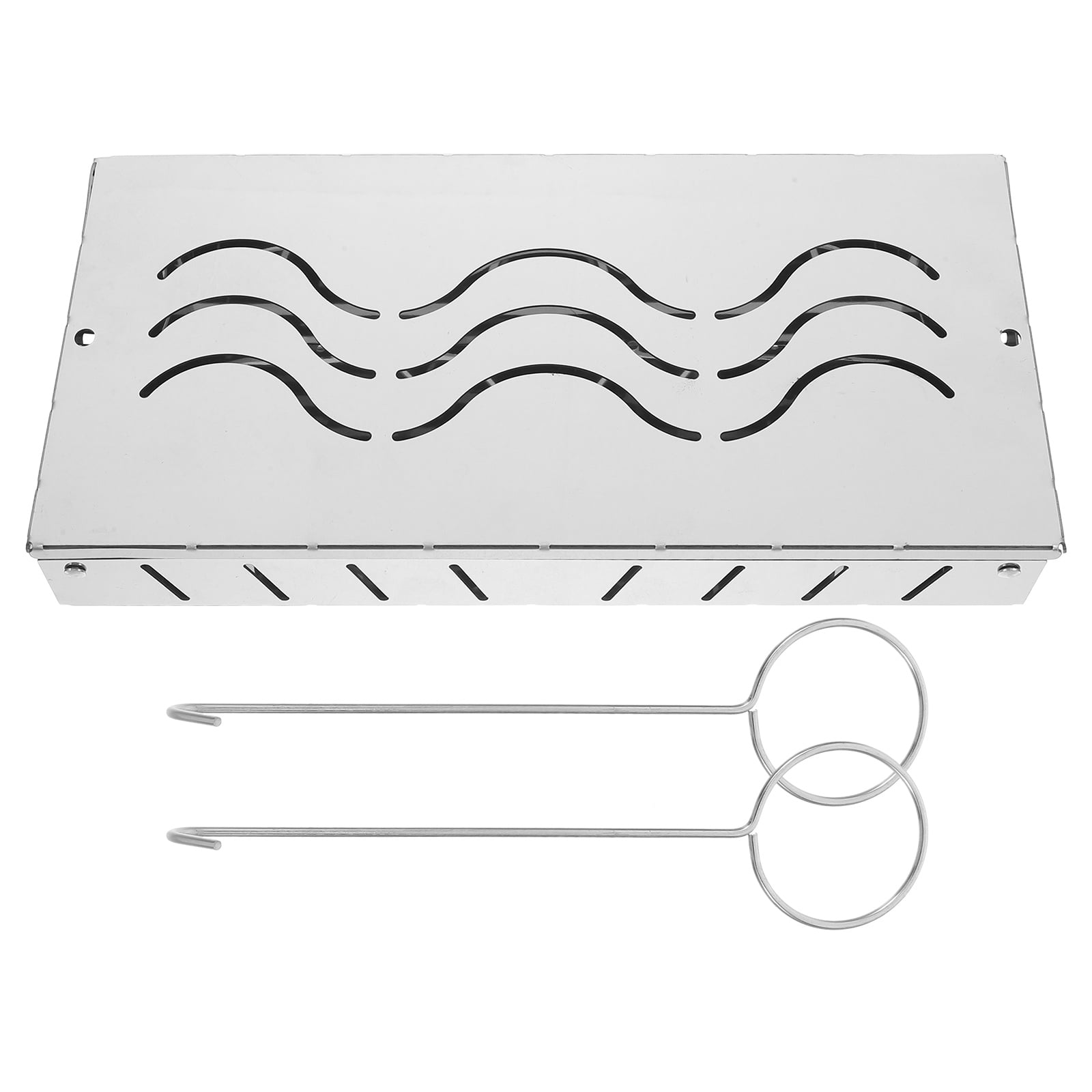 Stainless Steel Gas Grill Smoke Boxes Nonstick Bbq Wood Chip Smoking ...