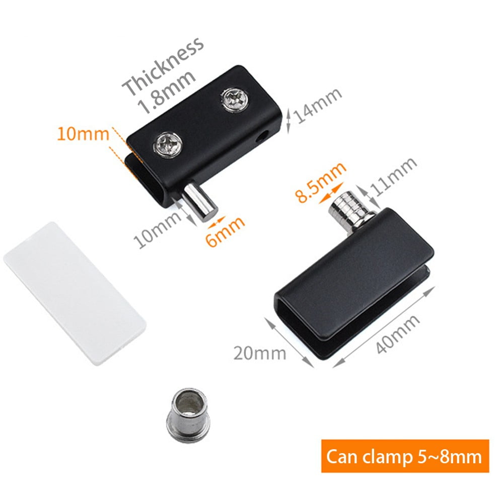 Stainless Steel Glass Door Hinges - No Drilling Cabinet Pivot Hinge ...