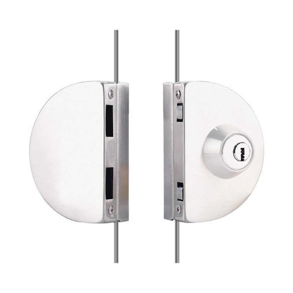 Stainless Steel Glass Door Lock for Two Doors - Secure Sliding Lock ...
