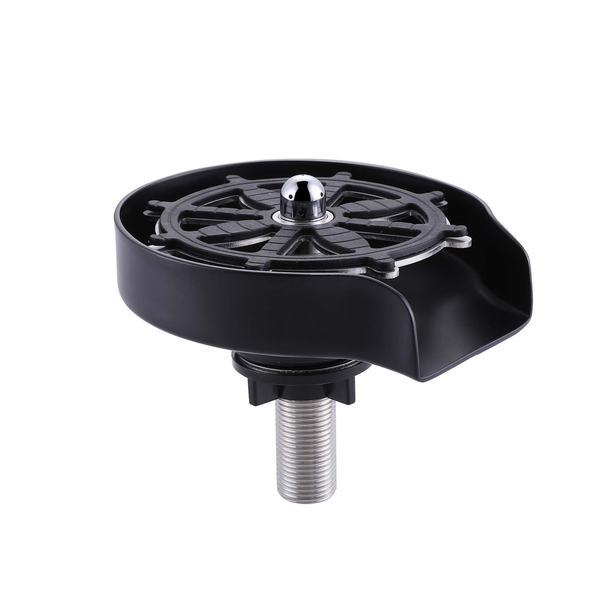 Stainless Steel Glass Rinser for Kitchen Sinks, 360 Degree Cup Washer ...
