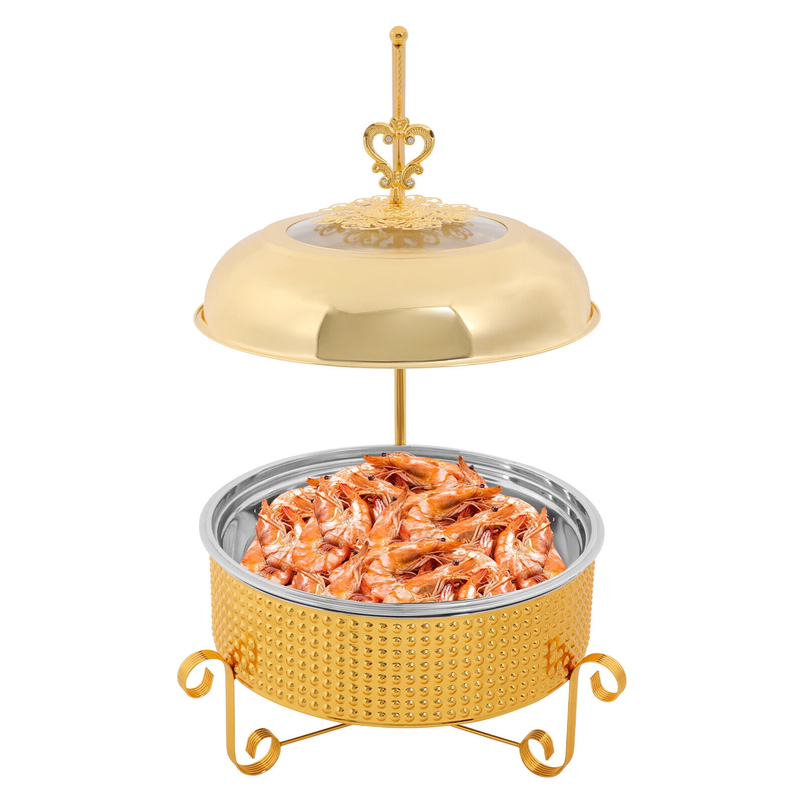 Stainless Steel Gold Chafing Dish Buffet Set, Round Buffet Servers and ...