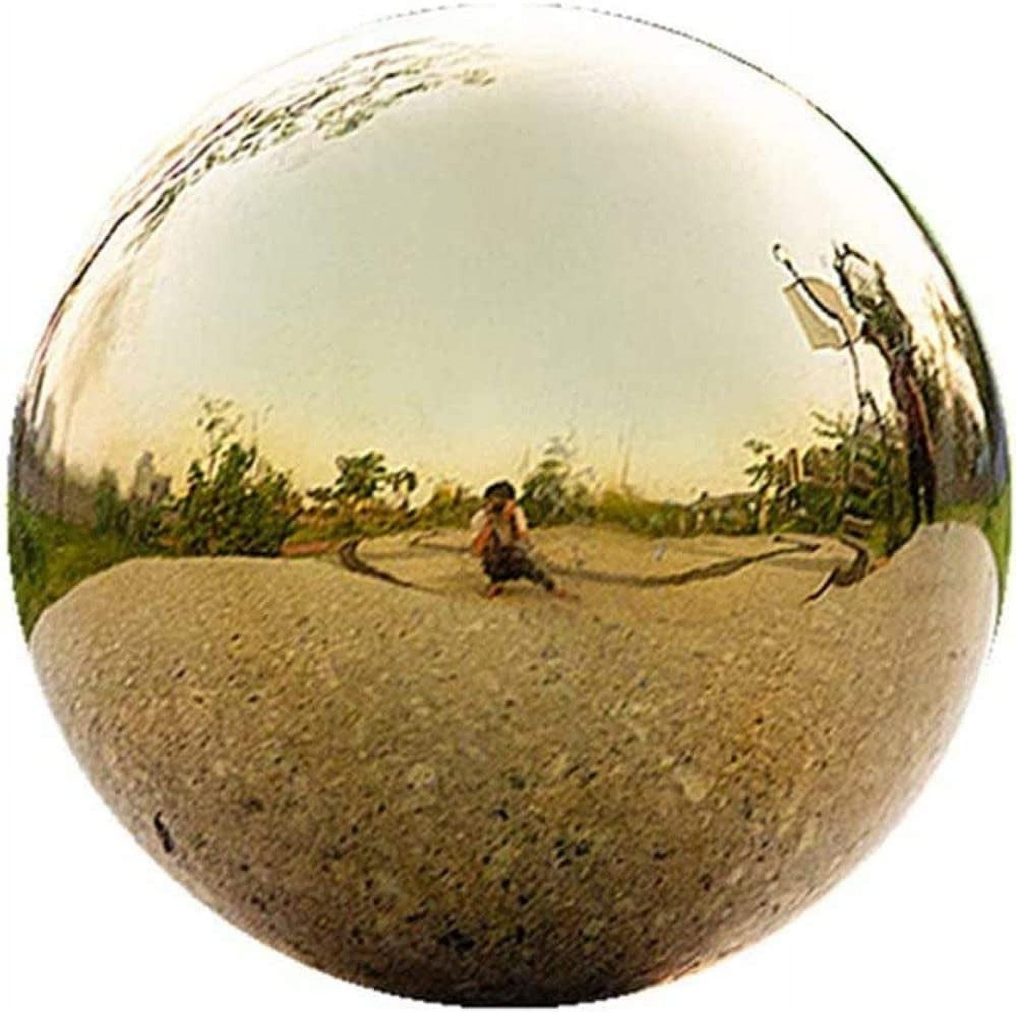 Stainless Steel Gold Reflective Gazing Ball - 5inch Modern Contemporary ...