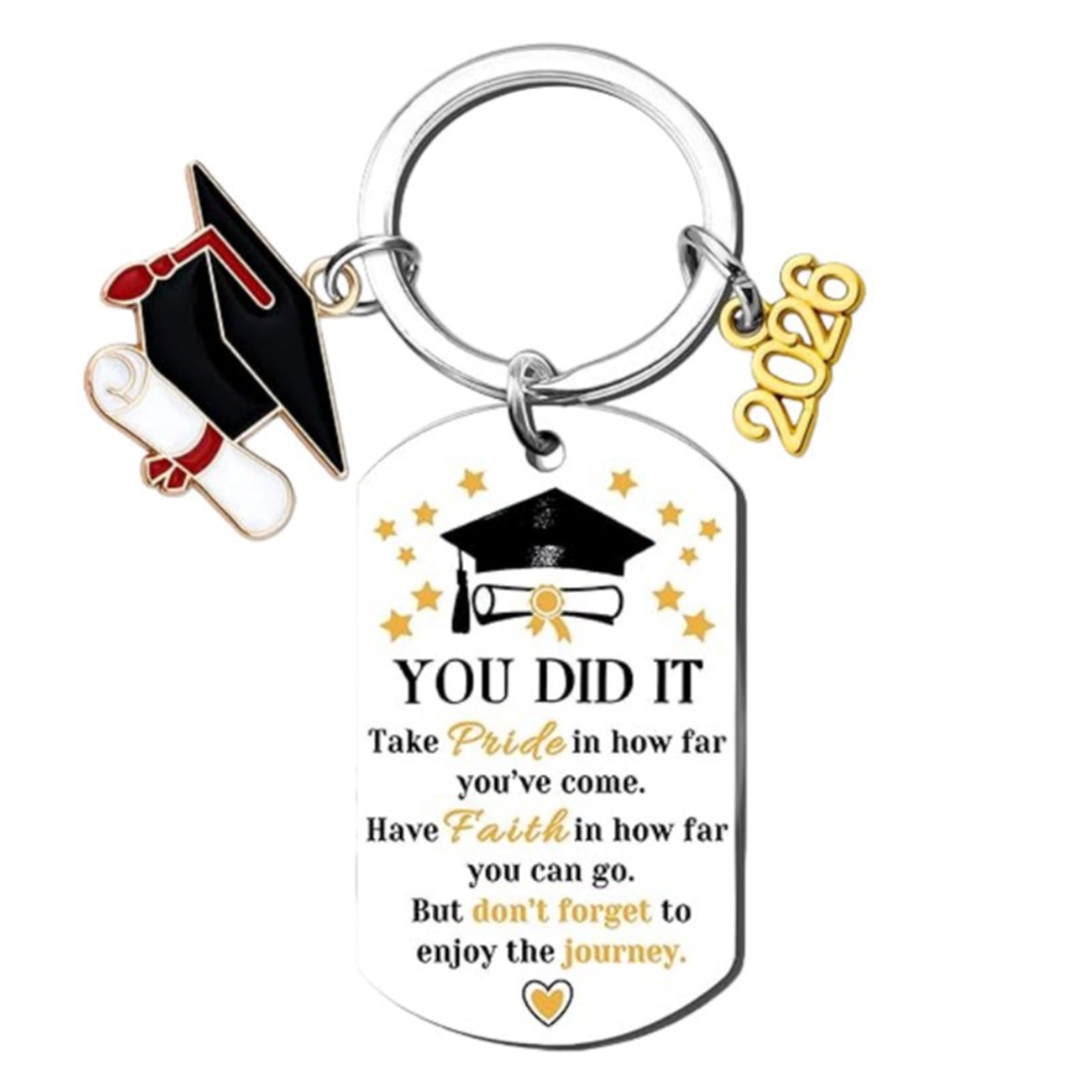 Stainless Steel Graduation Cap Keychain Bag Decoration For 2026 ...