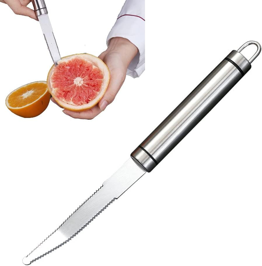 Stainless Steel Grapefruit Knife - Curved Serrated Bread Knife for ...
