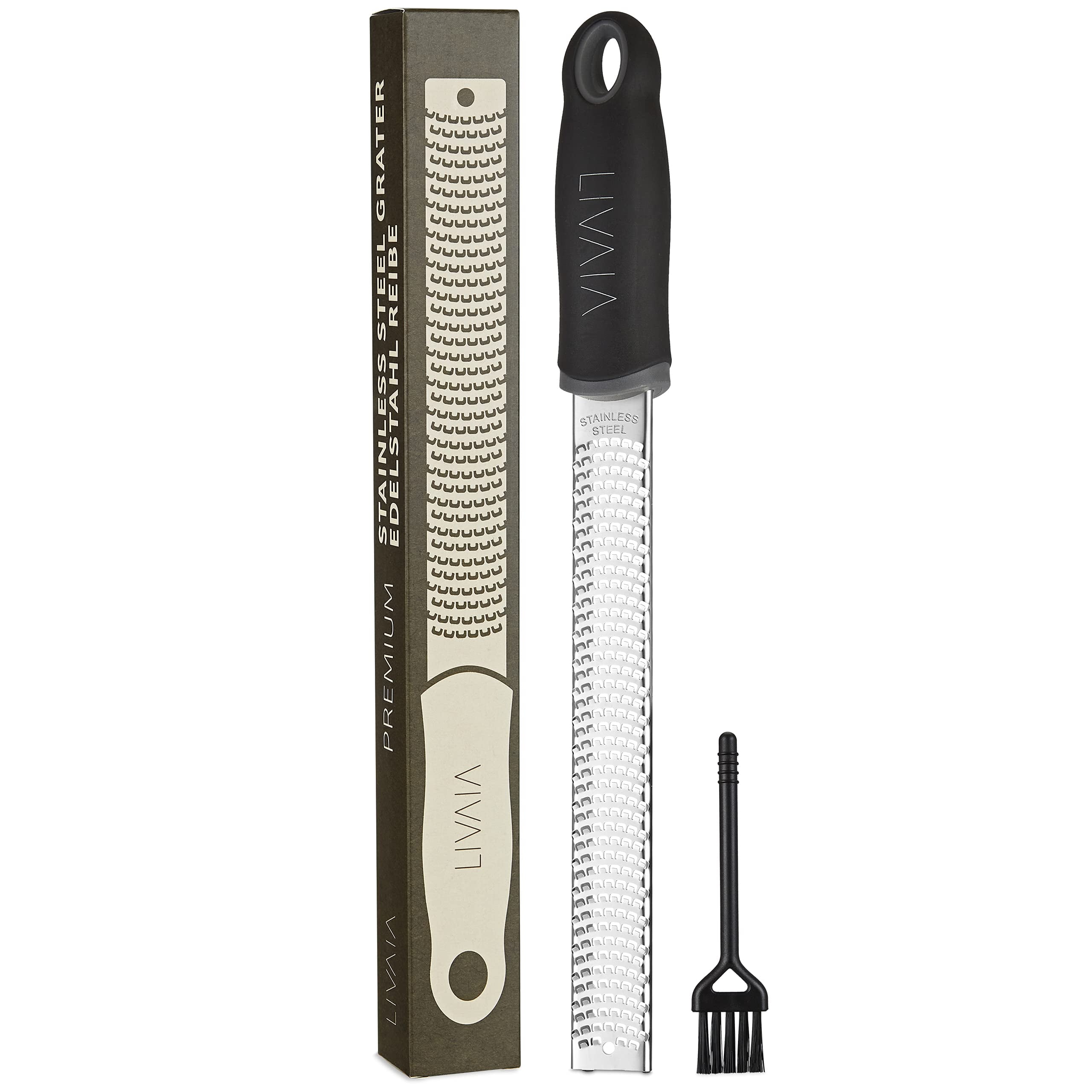 Stainless Steel Grater With Handle: Parmesan Cheese Grater With Non ...