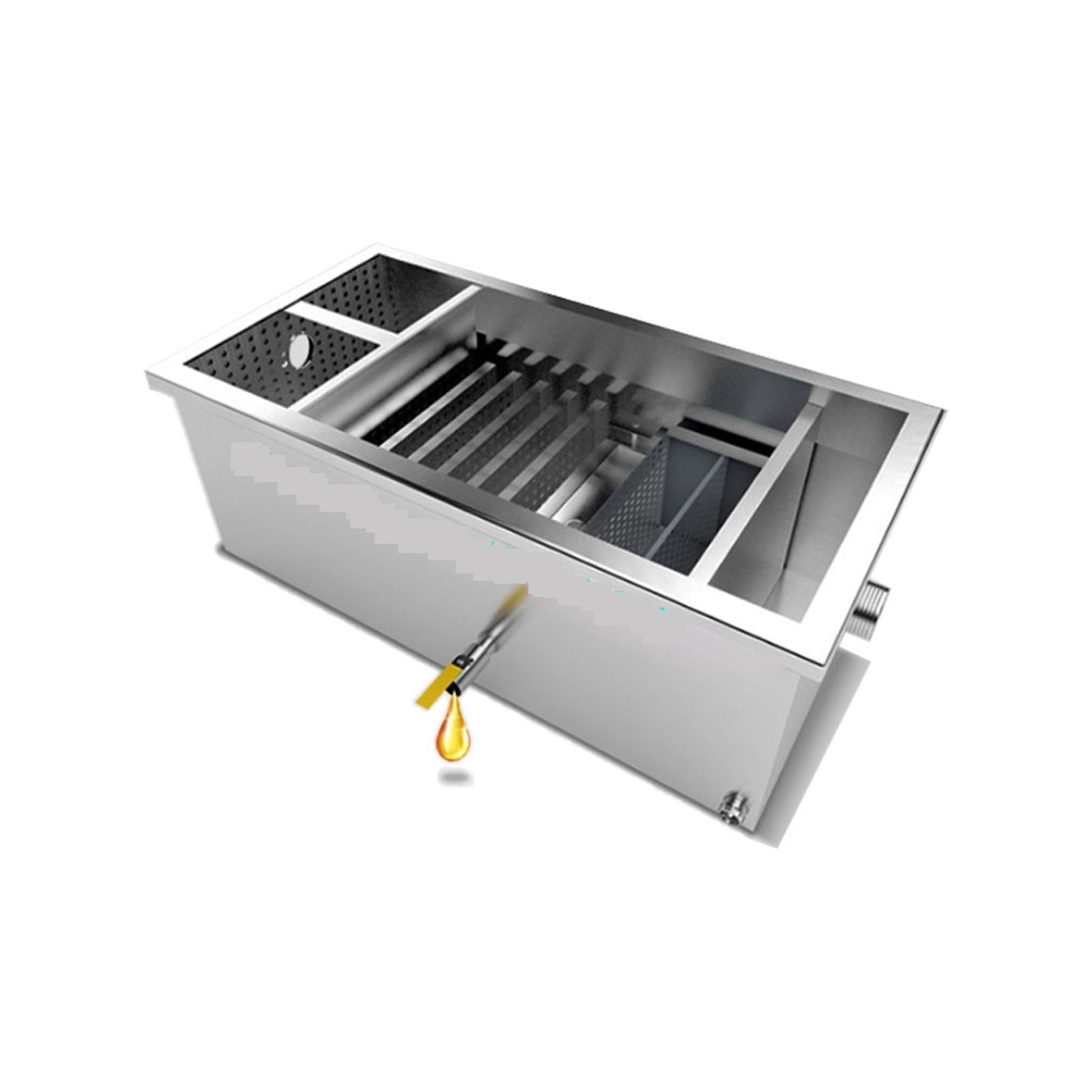 Stainless Steel Grease Interceptor Grease Trap Water Oil Kitchen Waste ...