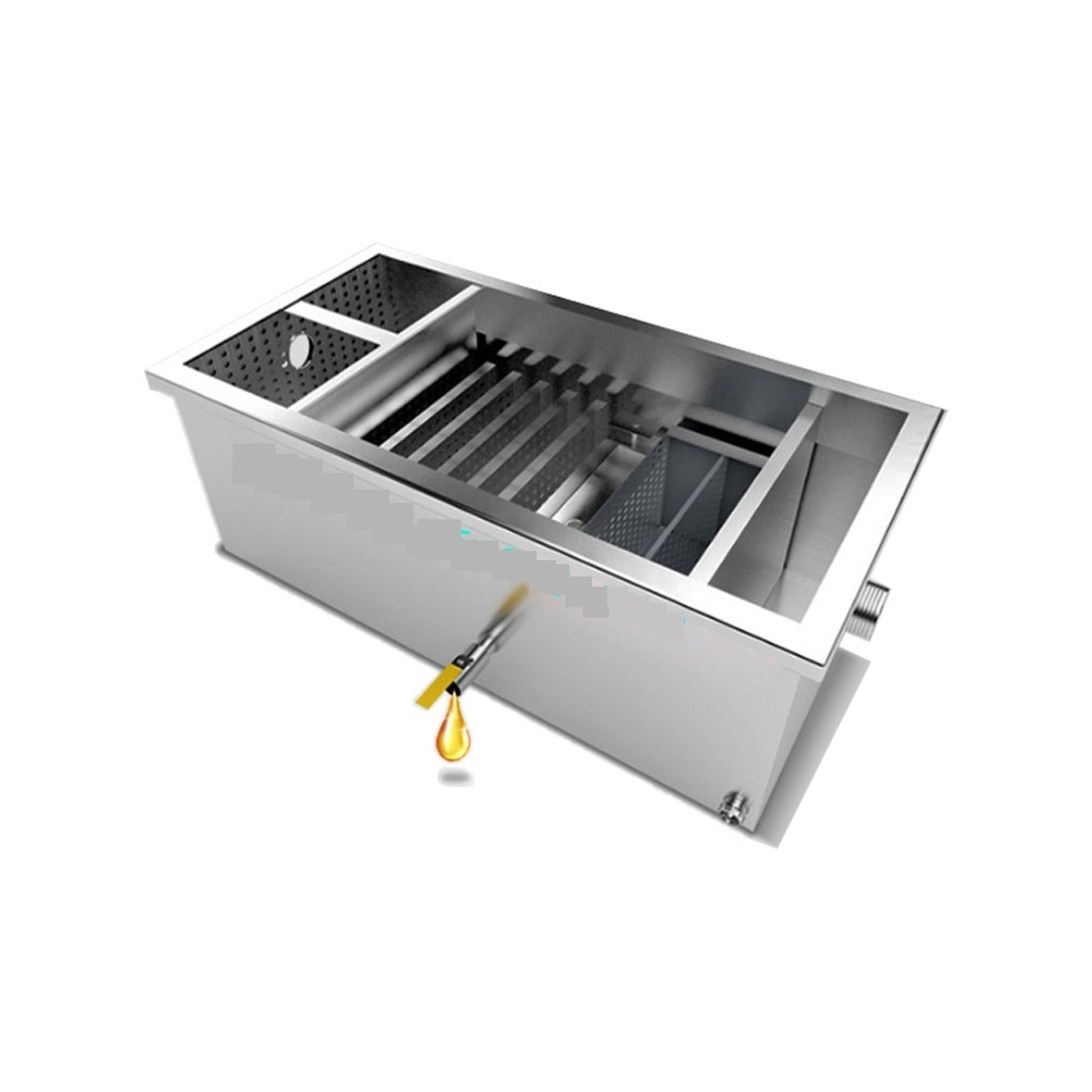 Stainless Steel Grease Interceptor Grease Trap Water Oil Kitchen Waste ...