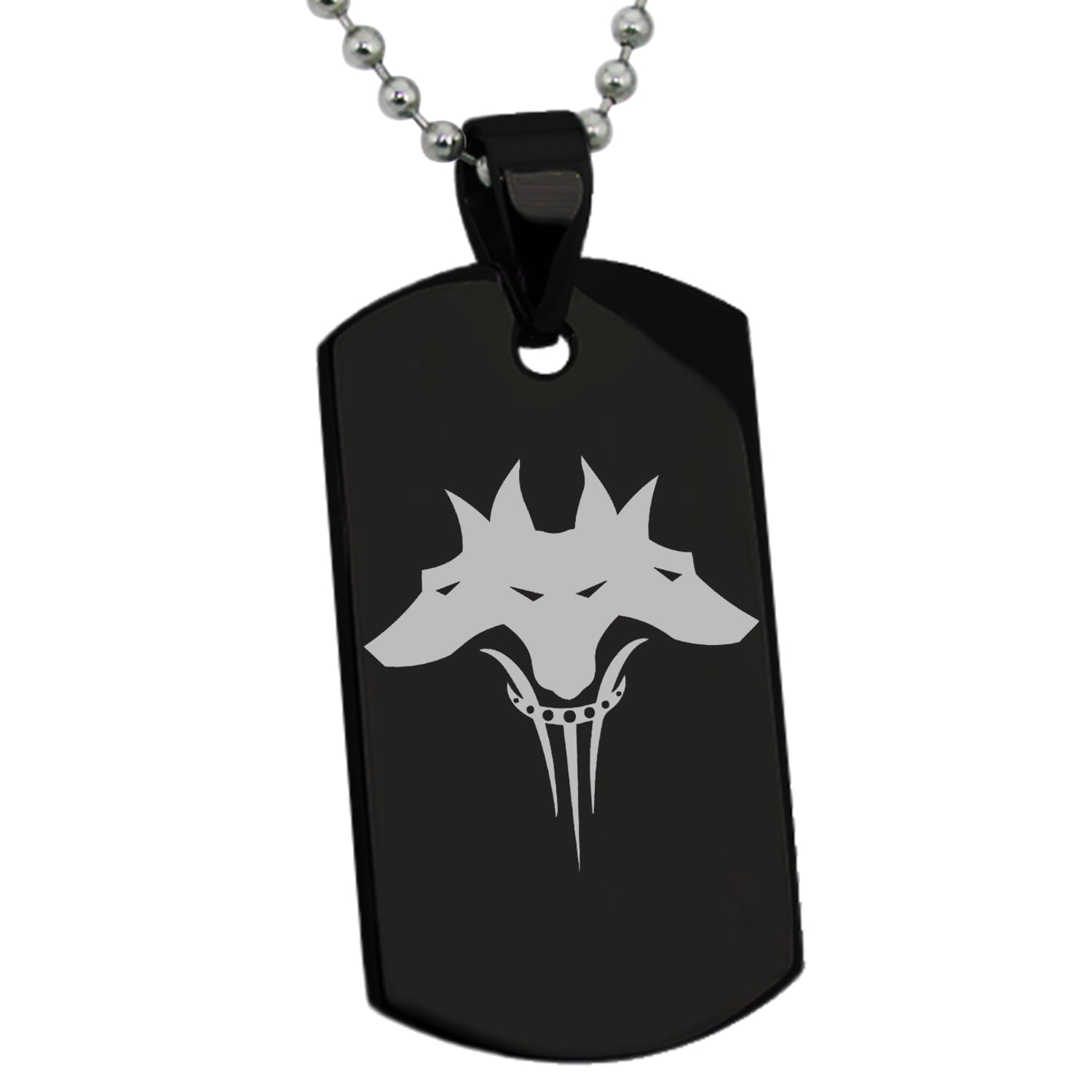 Tioneer Stainless Steel Greek Mythology Cerberus Engraved Dog Tag ...