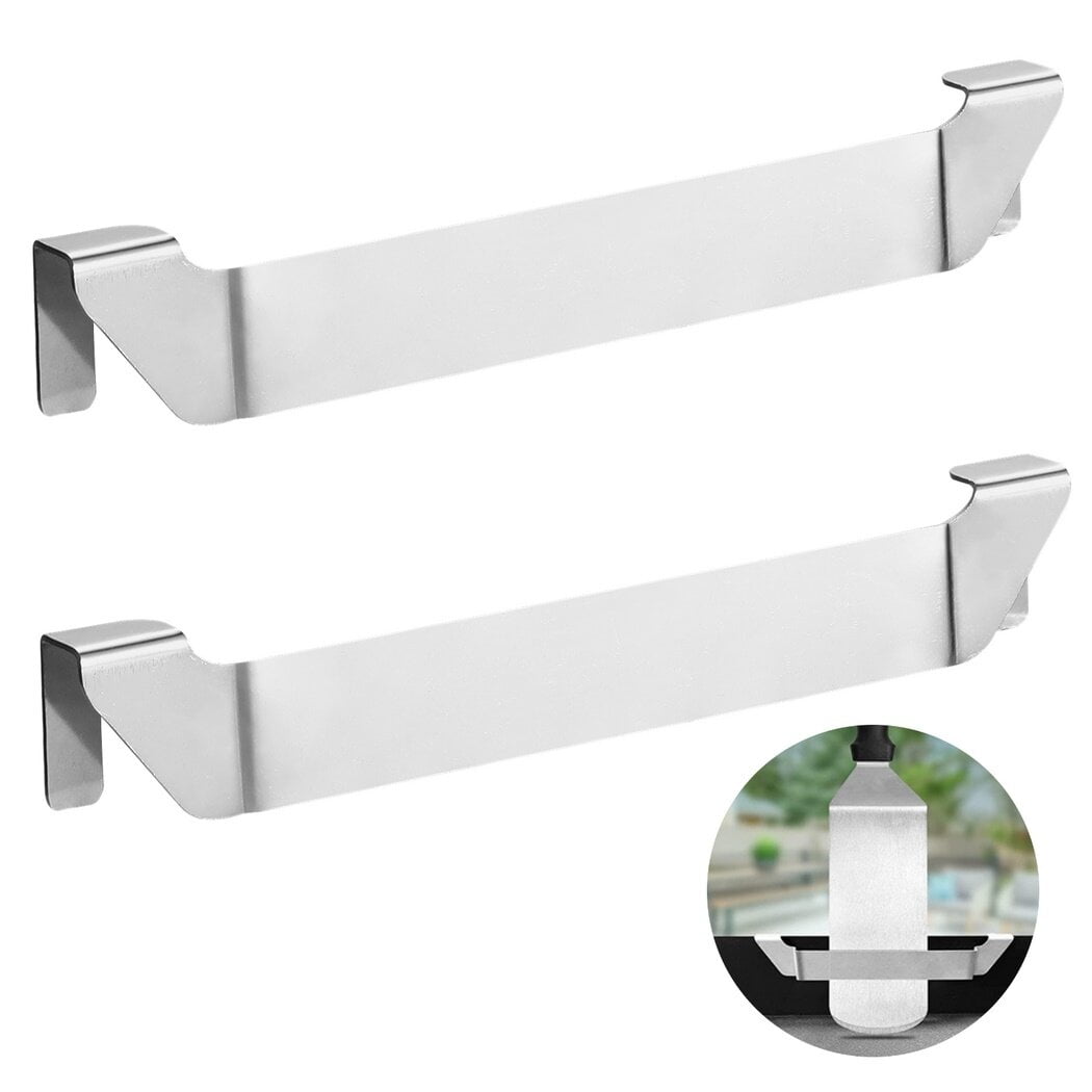 Stainless Steel Griddle Spatula Holder, 2PCS Grill Barbecue Tool Rack ...