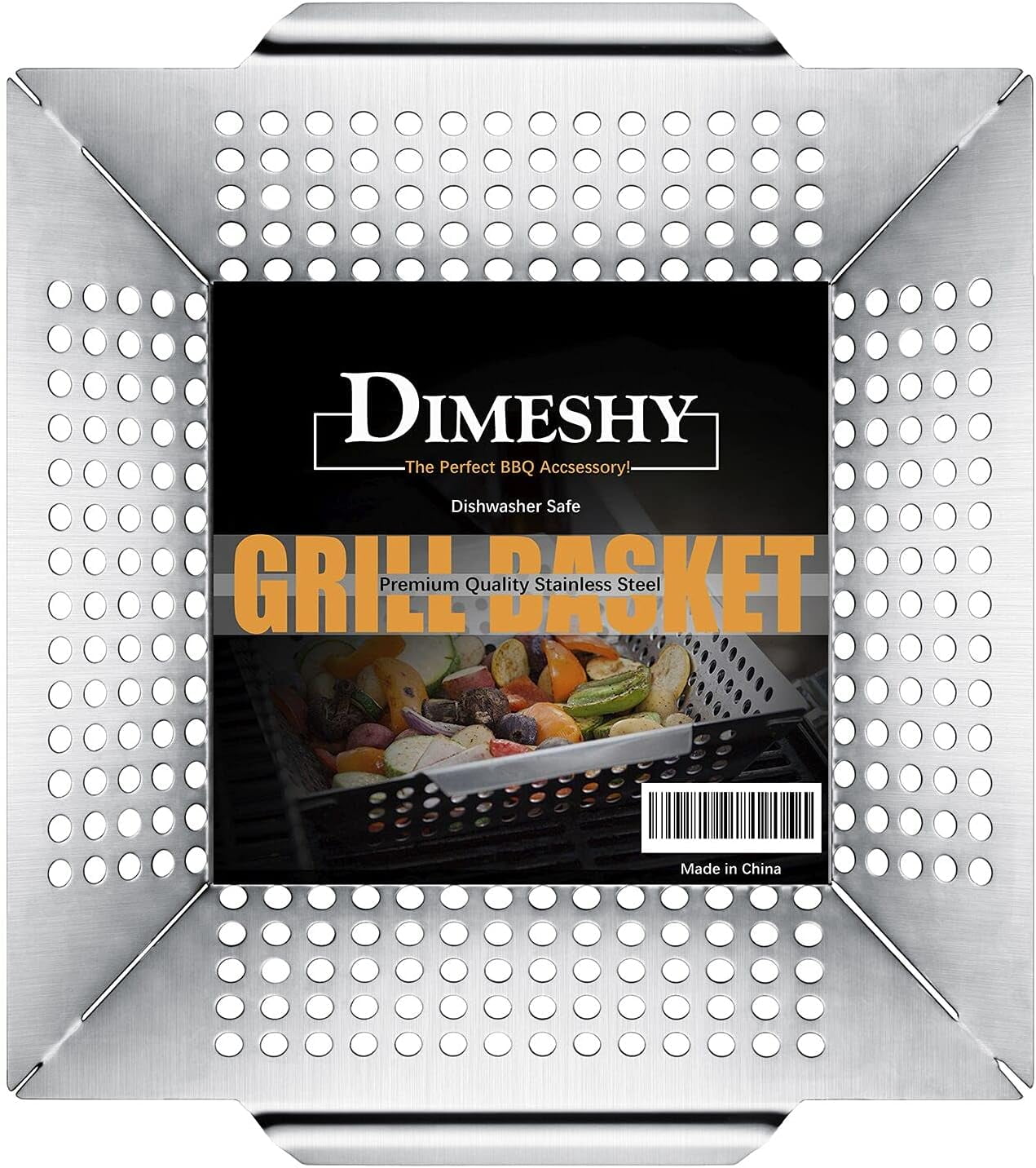 Stainless Steel Grill Basket, Large 12 Inches BBQ Accessories for ...