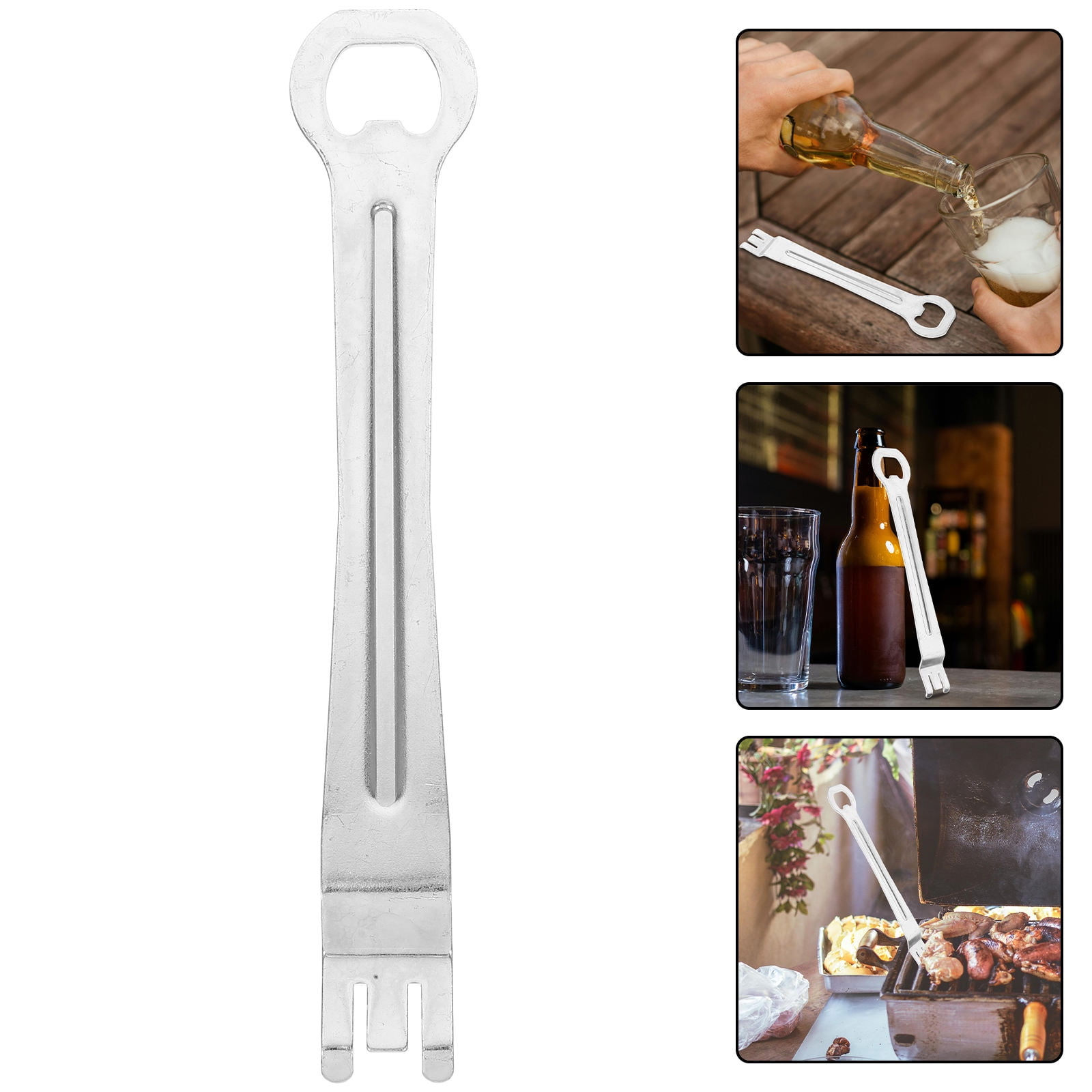 Stainless Steel BBQ Tool with Grill Lifter and Bottle Opener for ...