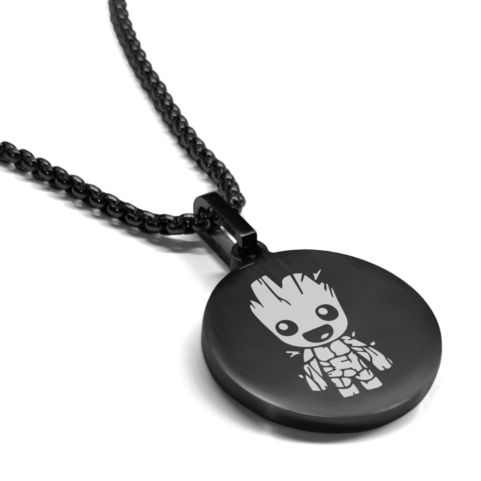 Stainless Steel Groot Round Medallion Pendant Necklace - Walmart.com