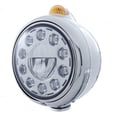 Stainless Steel Guide 682-C Headlight 11 LED Bulb & Dual Mode LED ...