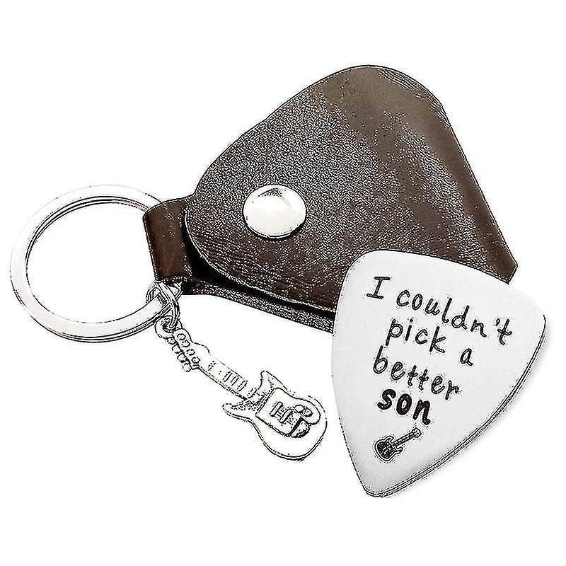 Stainless Steel Guitar Picks Jewelry Gift For Son Musician Guitar ...
