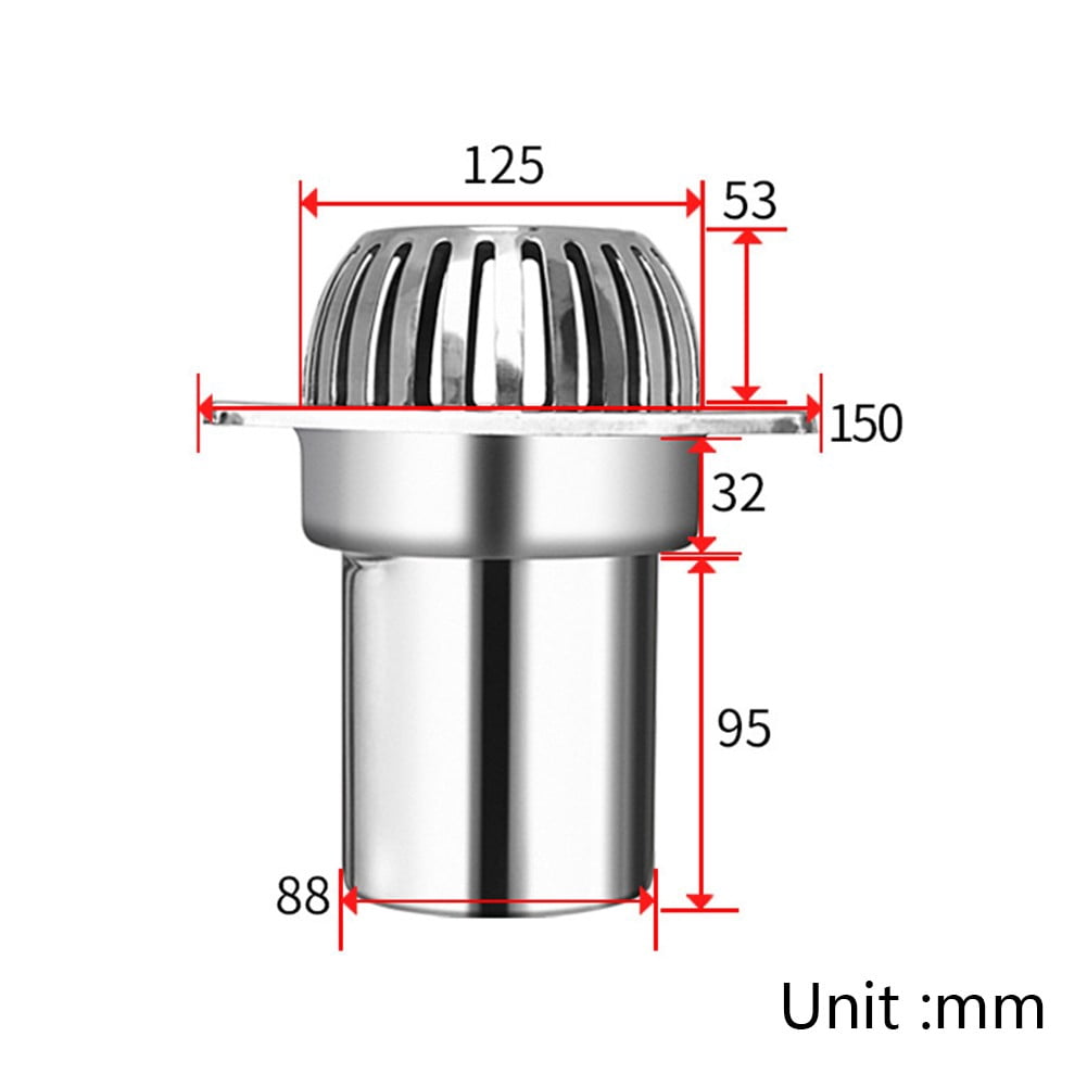 Stainless Steel Gutter Guard Downspout Strainer,Anti-Clog Drain Cover ...