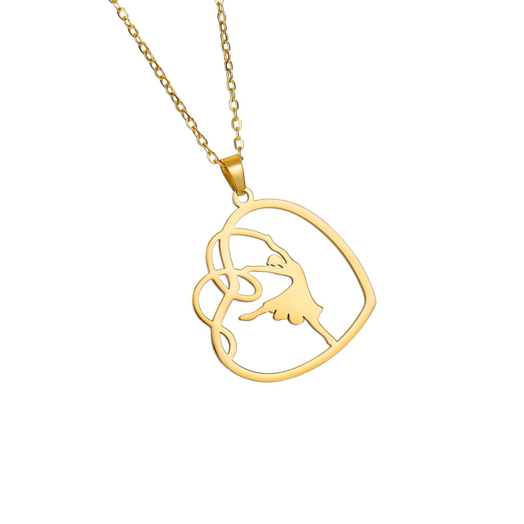 Stainless Steel Gymnastics Pendant Necklace Unique Neck Chain for ...