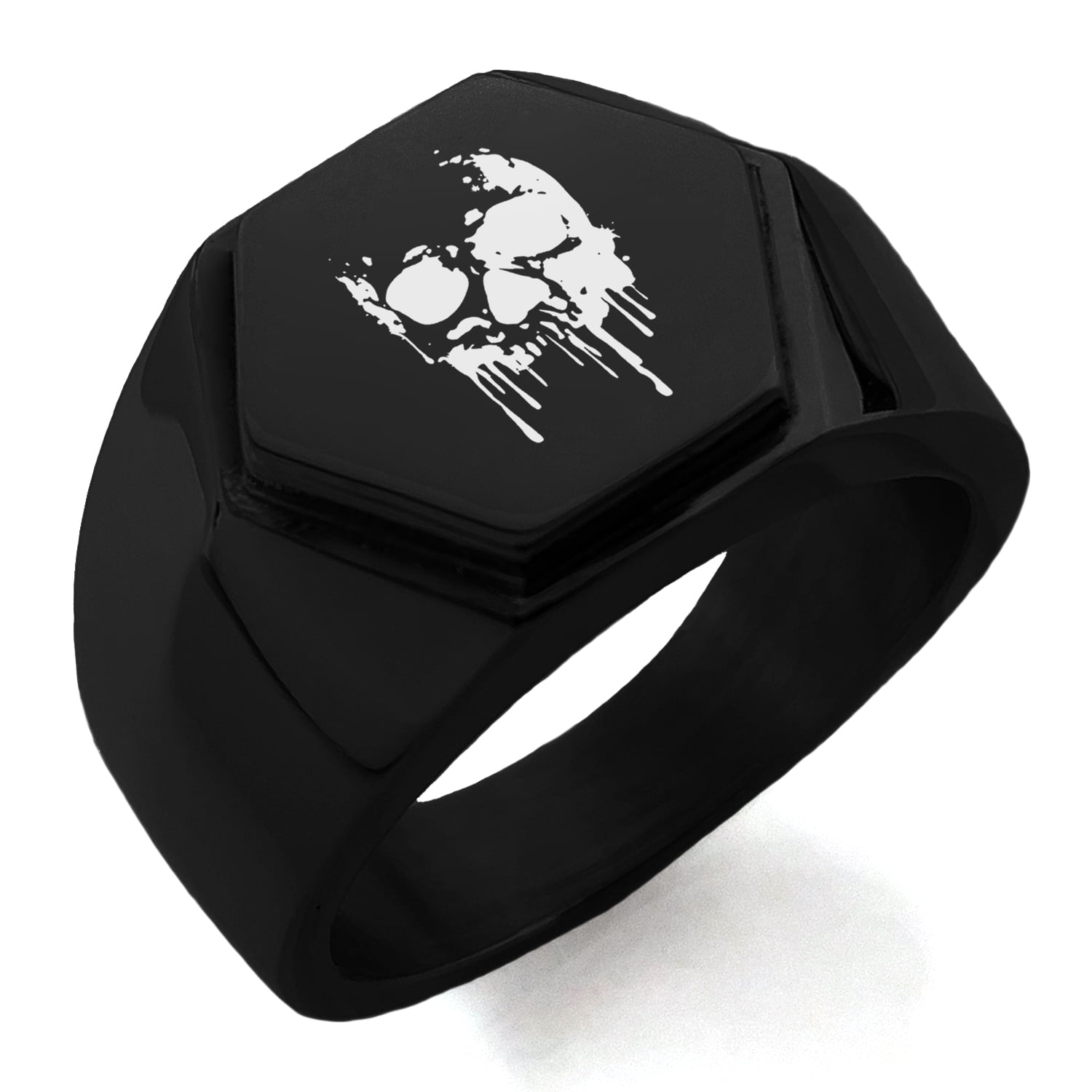 Stainless Steel Hades Greek God of Underworld Engraved Hexagon Crest ...