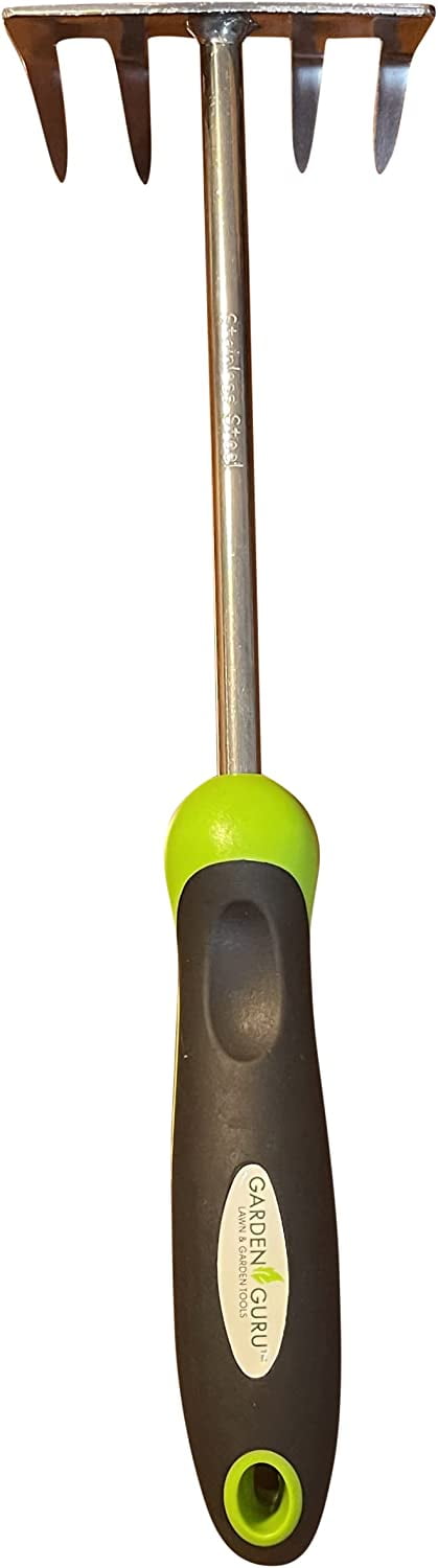 Stainless Steel Hand Rake Cultivator Tiller Tool - Rust Resistant with ...