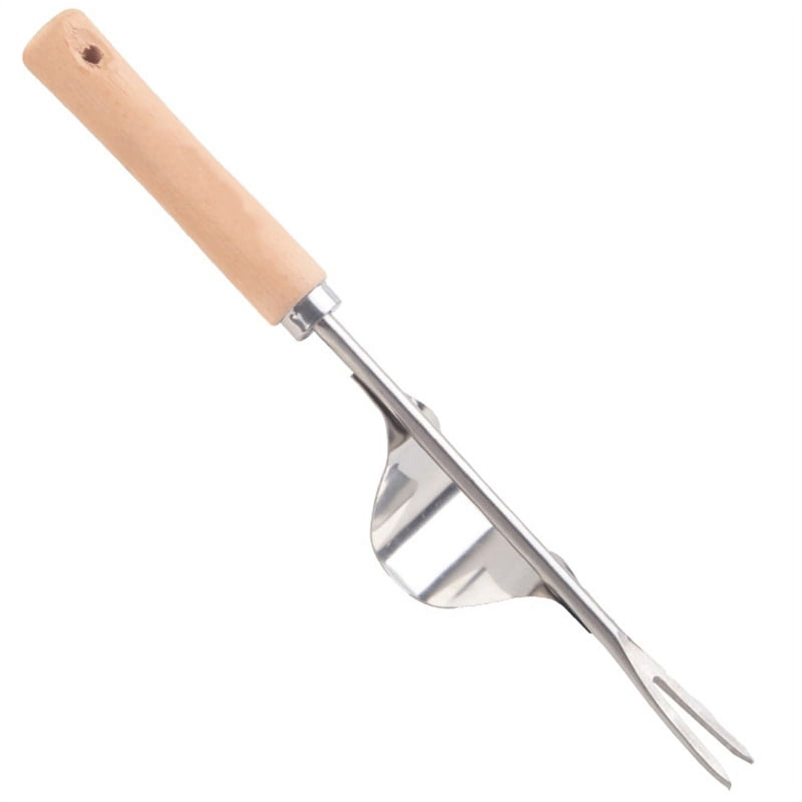 Stainless Steel Hand Weeder Weeds Digging Puller Forked Head Weeds ...
