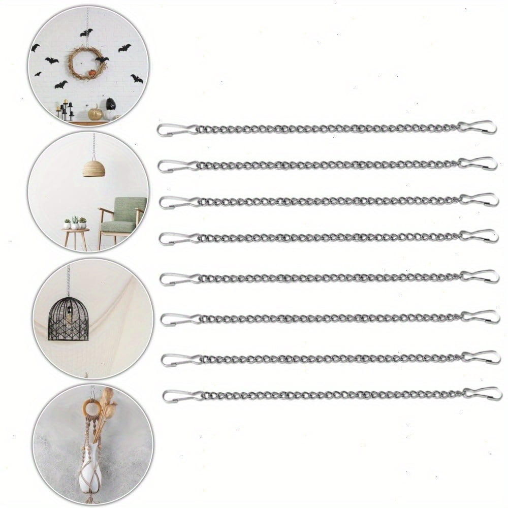 Stainless Steel Hanging Chains 8PCS 20 Inch, 304 Silver Decorative ...