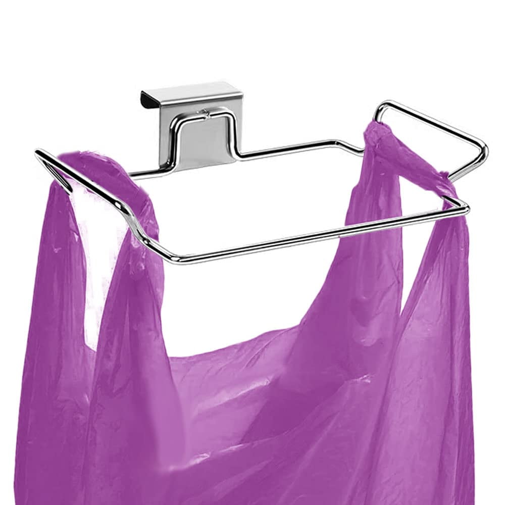 Stainless Steel Hanging Garbage Bags Storage Organizer Rack Stainless ...