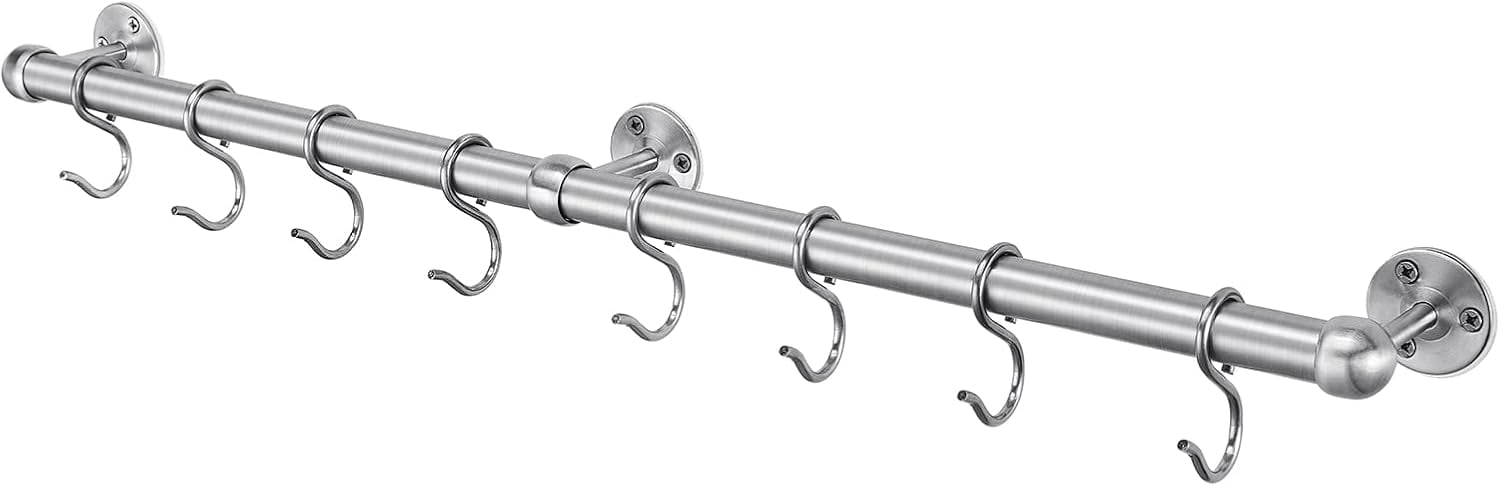 Stainless Steel Hanging Pot Rack Hanger: 23.7 Inch Pot and Pan Hanger ...