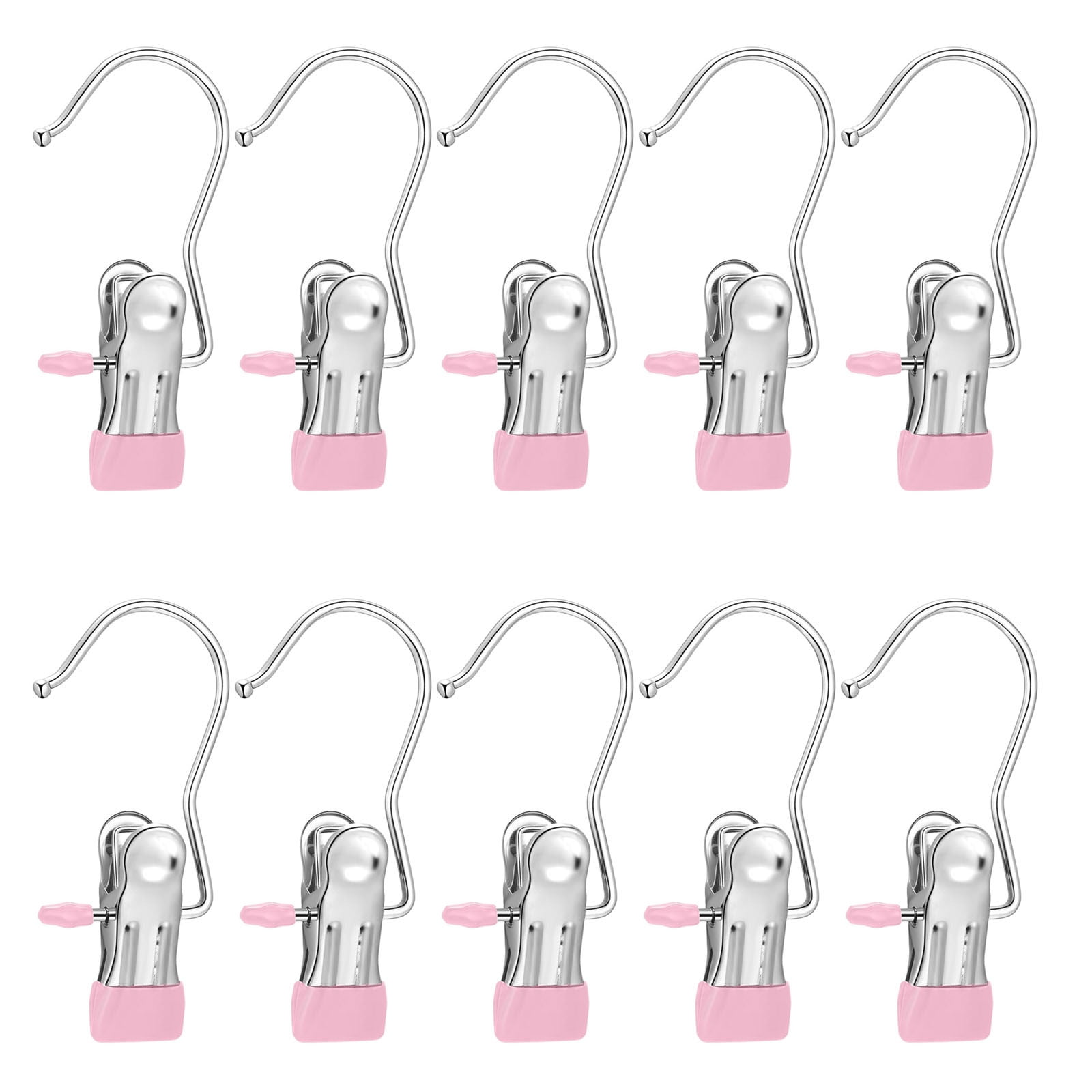 Stainless Steel Heavy Duty Hanging Hooks | 10-Pack Windproof Clothes ...