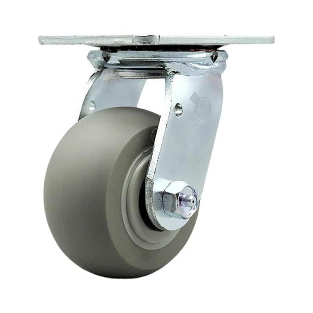 4 Inch SS Thermoplastic Rubber Wheel Swivel Caster with Roller Bearing ...