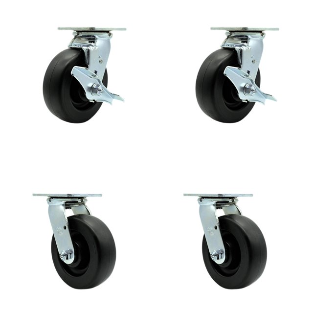 Stainless Steel Heavy Duty Swivel Top Plate Casters with 6 Inch ...