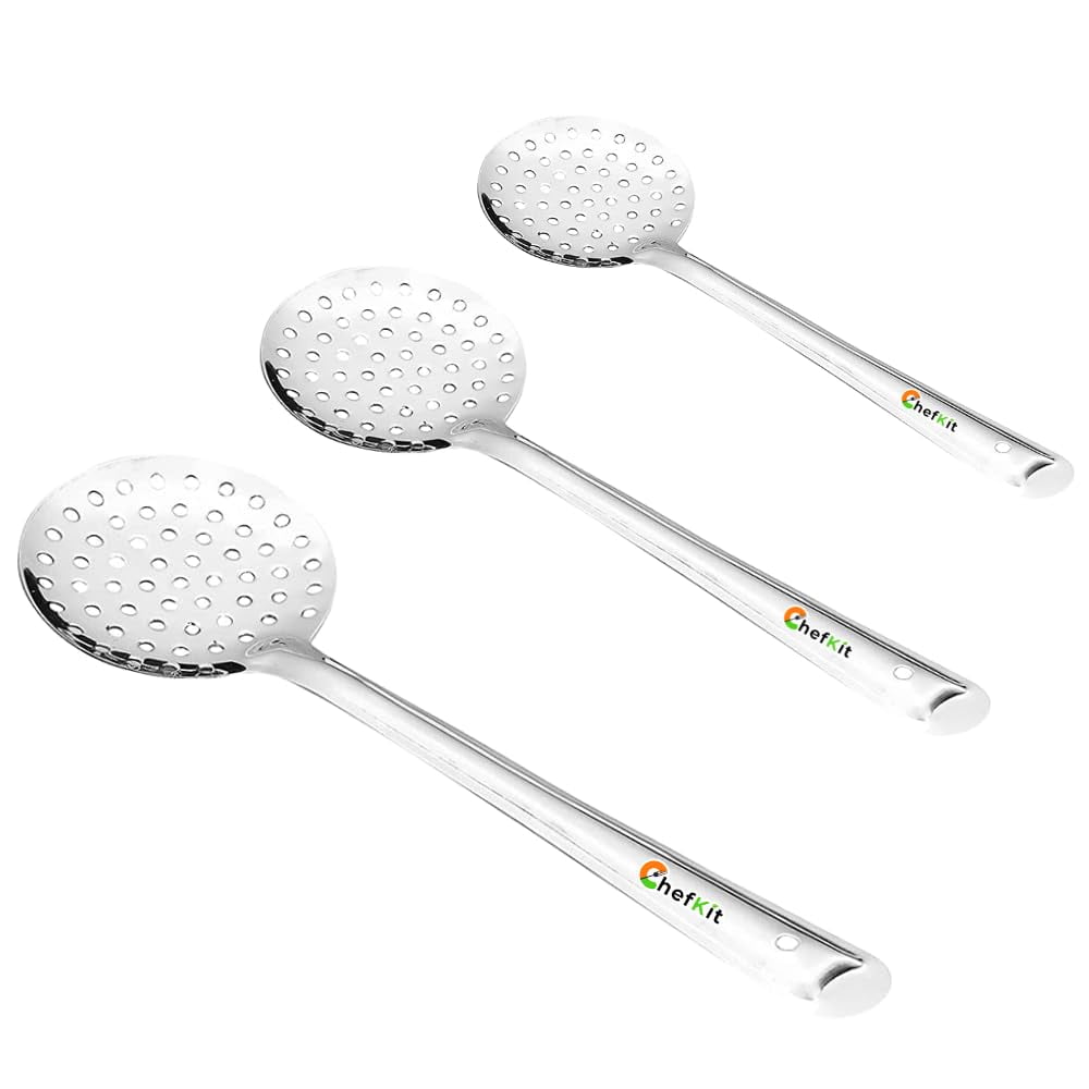 Stainless Steel Heavy Gauge Skimmer Jhara Skimmer for Frying and ...