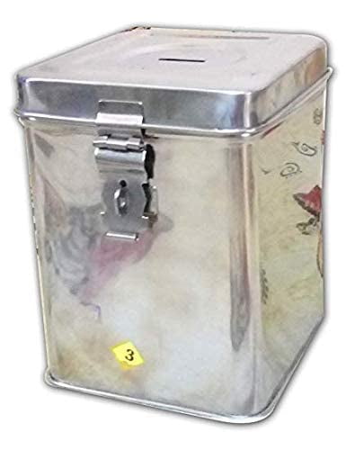 Stainless Steel Heavy Piggy Bank Money Box Steel Money Box with Lock ...