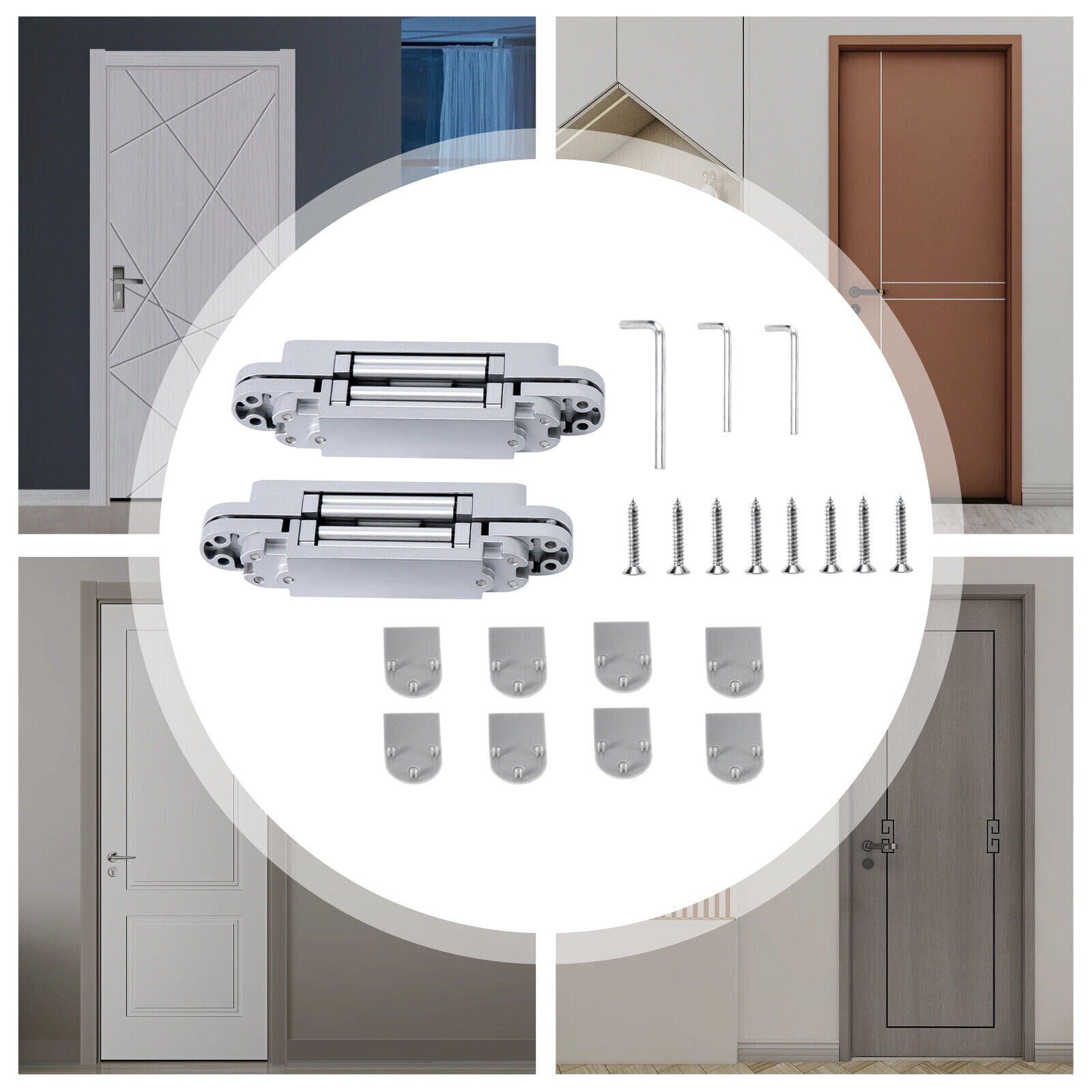 Stainless Steel Hidden Door Hinges Shaft Swing Invisible Hinges ...